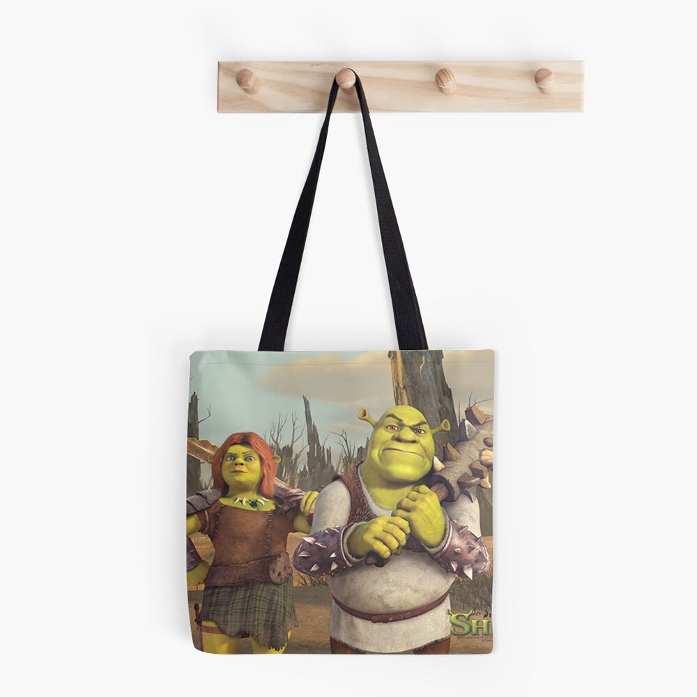 Geanta Tote Bag pentru Copii, Art Kids, Shrek And Fiona, Shrek The ...
