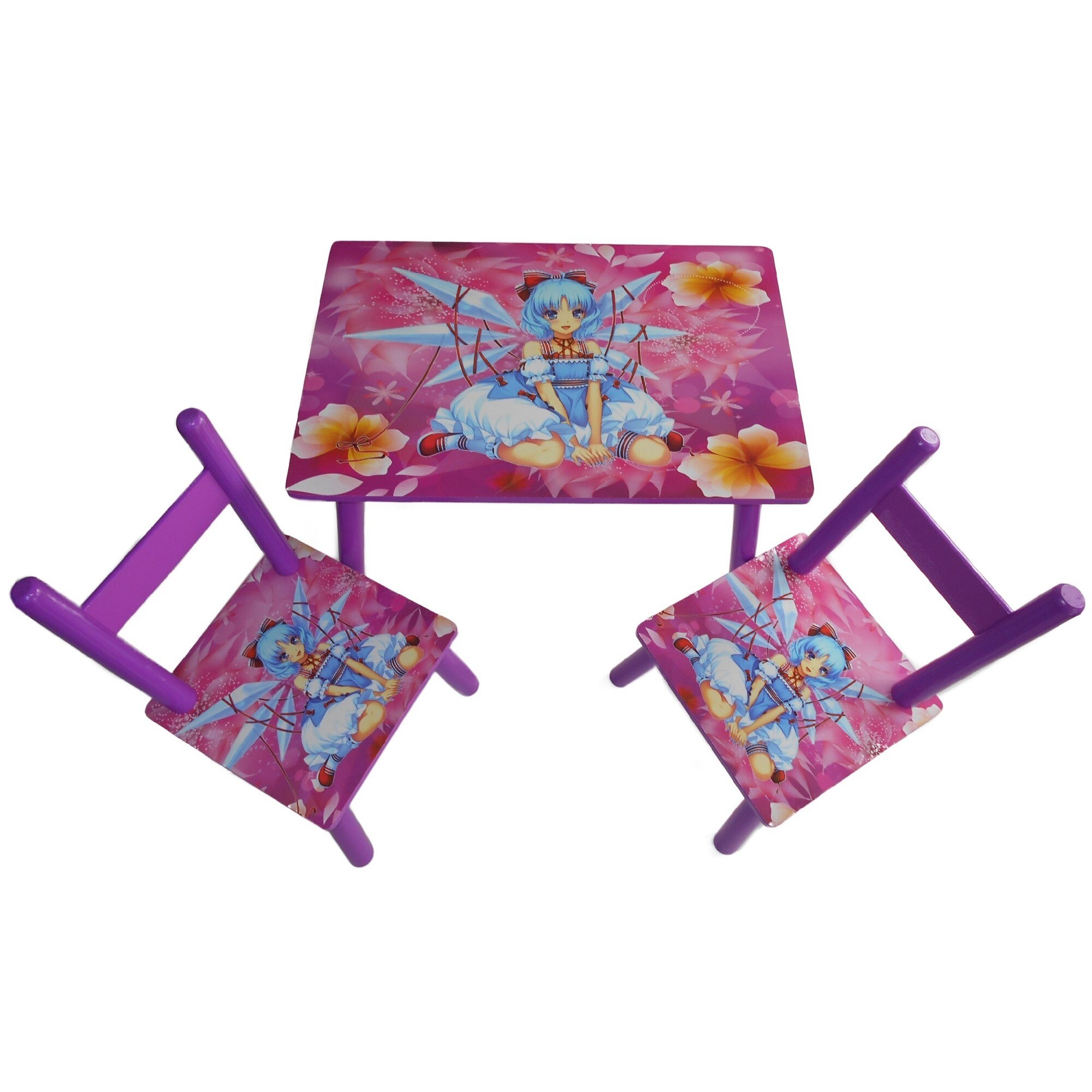 Masuta copii cu 2 scaunele Kiki, MDF si lemn - eMAG.ro