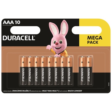 Set 10 baterii AAA, Duracell, BSC, Negru/Bronz - eMAG.ro