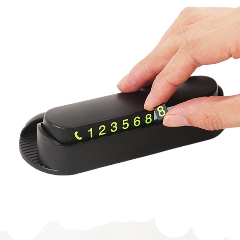 Suport numar de telefon pentru parcare, negru, 4 in 1 ( include suport ...
