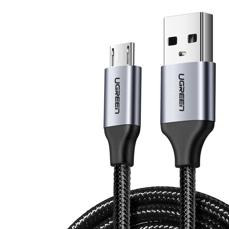 Cablu Ugreen, USB la Micro USB, 1m, gri - eMAG.ro