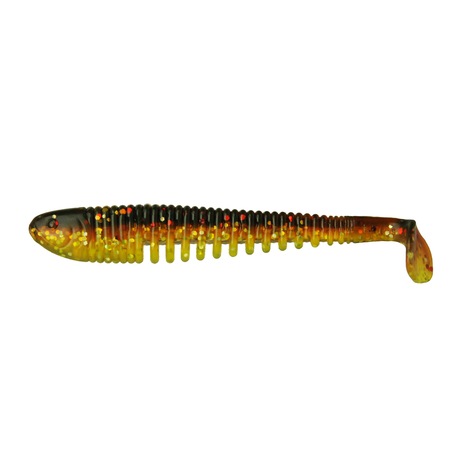 Set 5 buc Shad KP Skeleton Shad 7.5cm, Motor Oil Gold - eMAG.ro