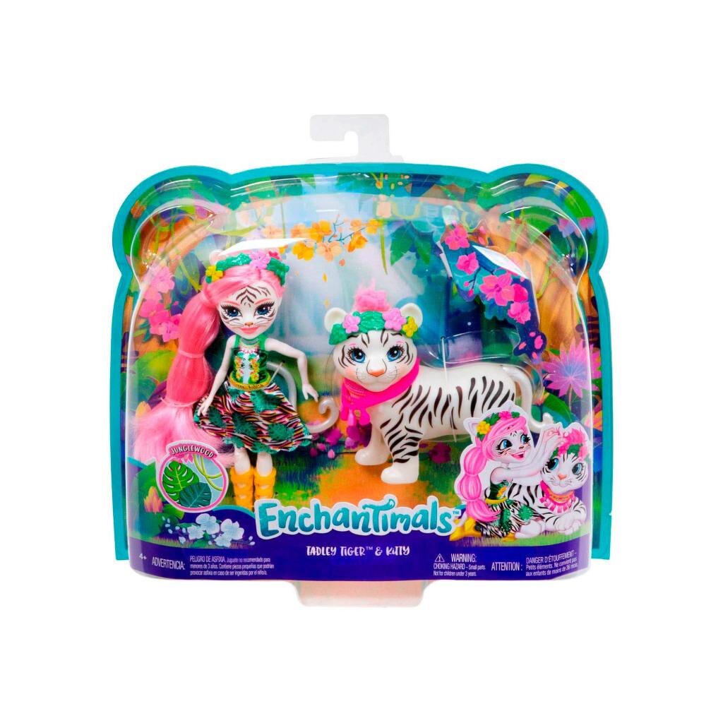 Бебешки комплект Tadley Tiger & Kitty Mattel 1766622 Enchantimals, 4 ...
