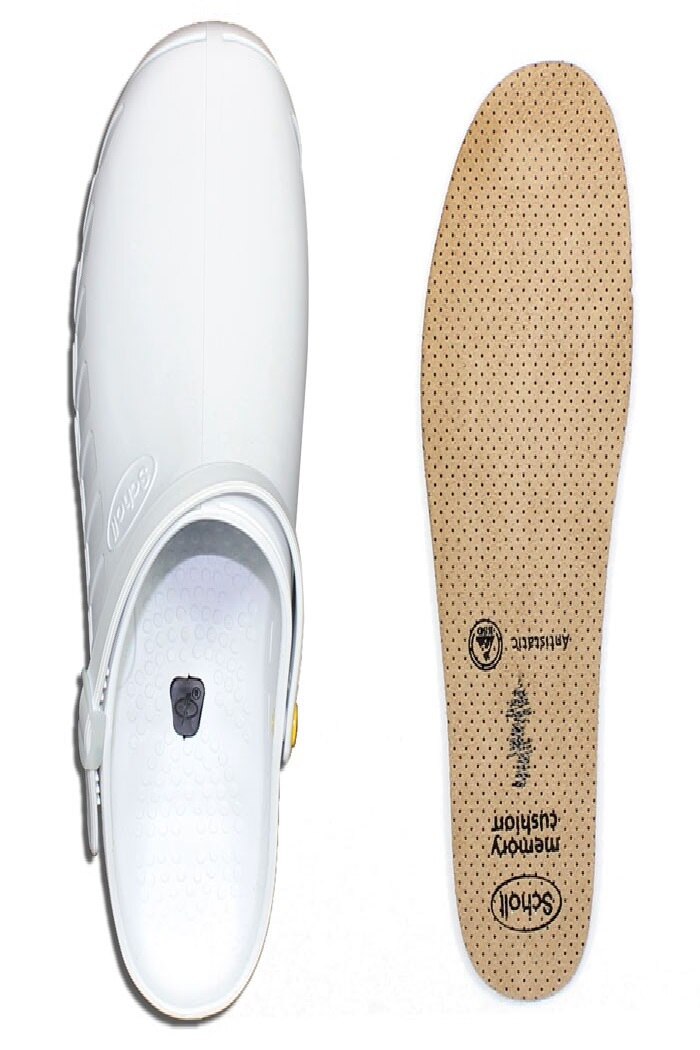 Saboti dama, Scholl Clog Evo, alb, cauciuc, 40/41 EU - eMAG.ro