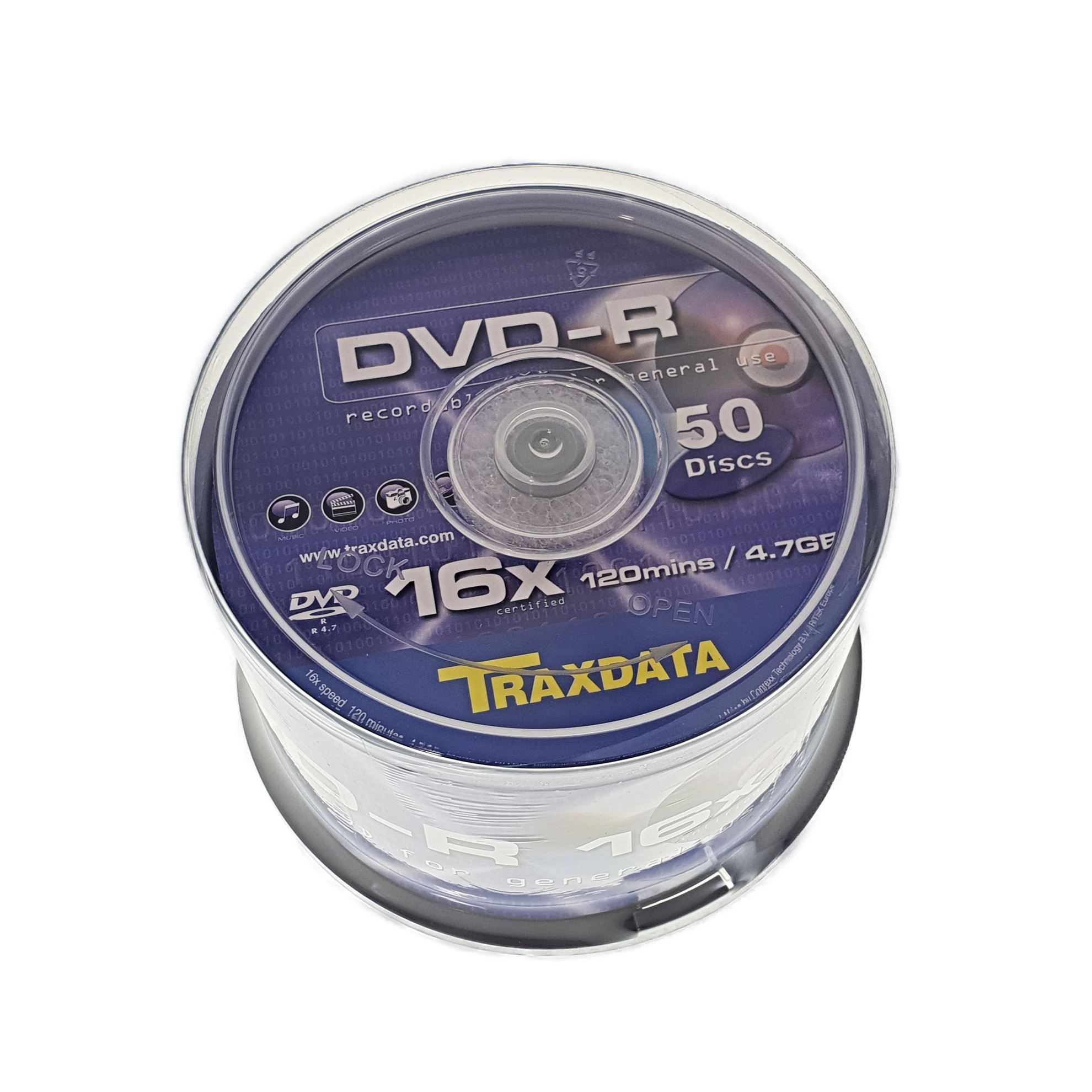 DVD-R Traxdata,16x, 4.7Gb, Cake Box 50buc - eMAG.ro