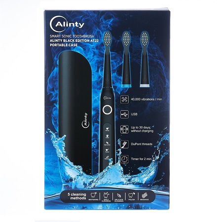 Periuta de dinti electrica Alinty AT22, 40000 oscilatii, 5 programe, 3 ...