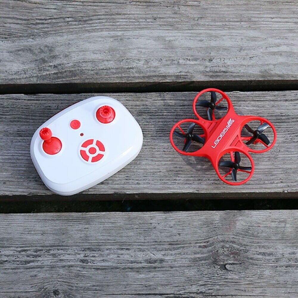 Mini drona de jucarie cu radiocomanda rosie, 9.5 x 5.5 x 2.5 cm - eMAG.ro