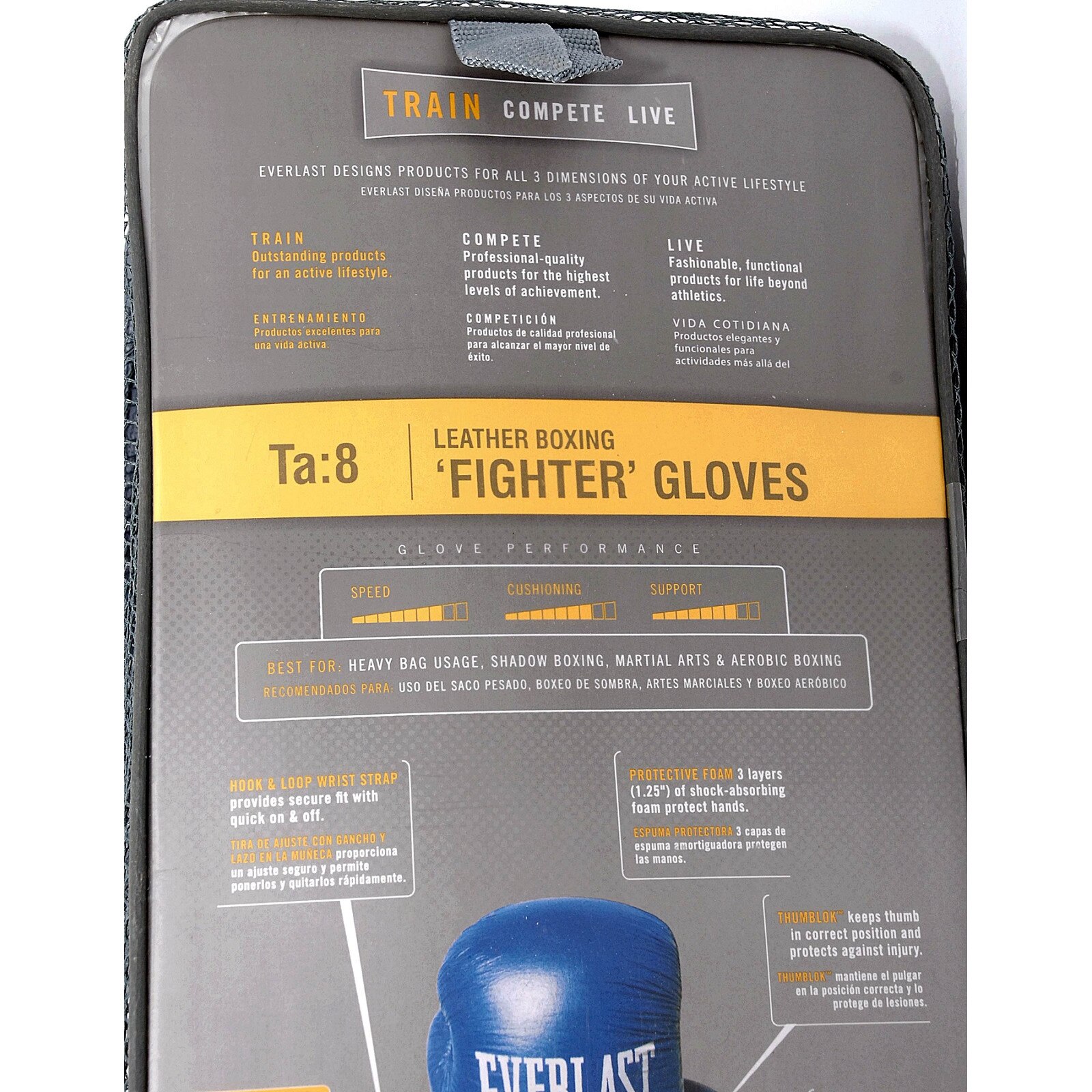 Manusi box Everlast Fighter anti-soc, material sintetic, profesionale ...