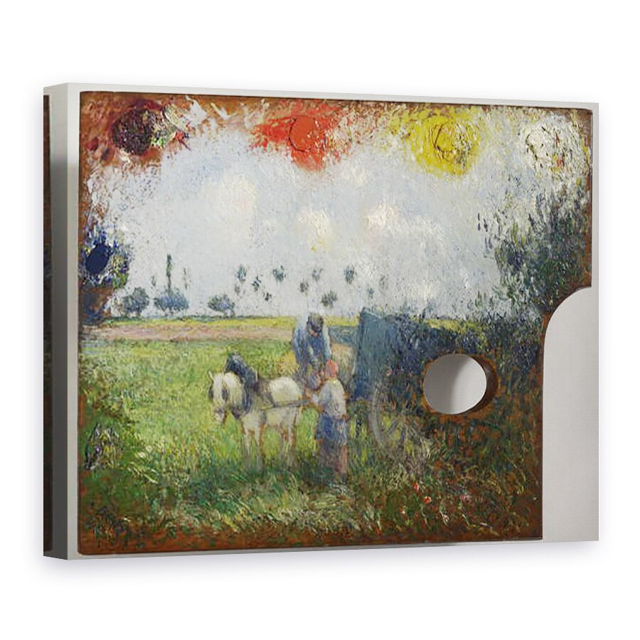 Картина на платно - Камий Писаро - Палитра на художника с пейзаж, 75 x 100 см - eMAG.bg