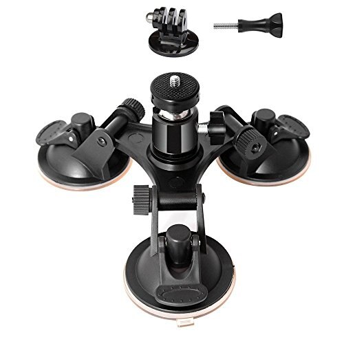 Suport prindere cu 3 ventuze, marca Surewo, destinat camerelor sport ...