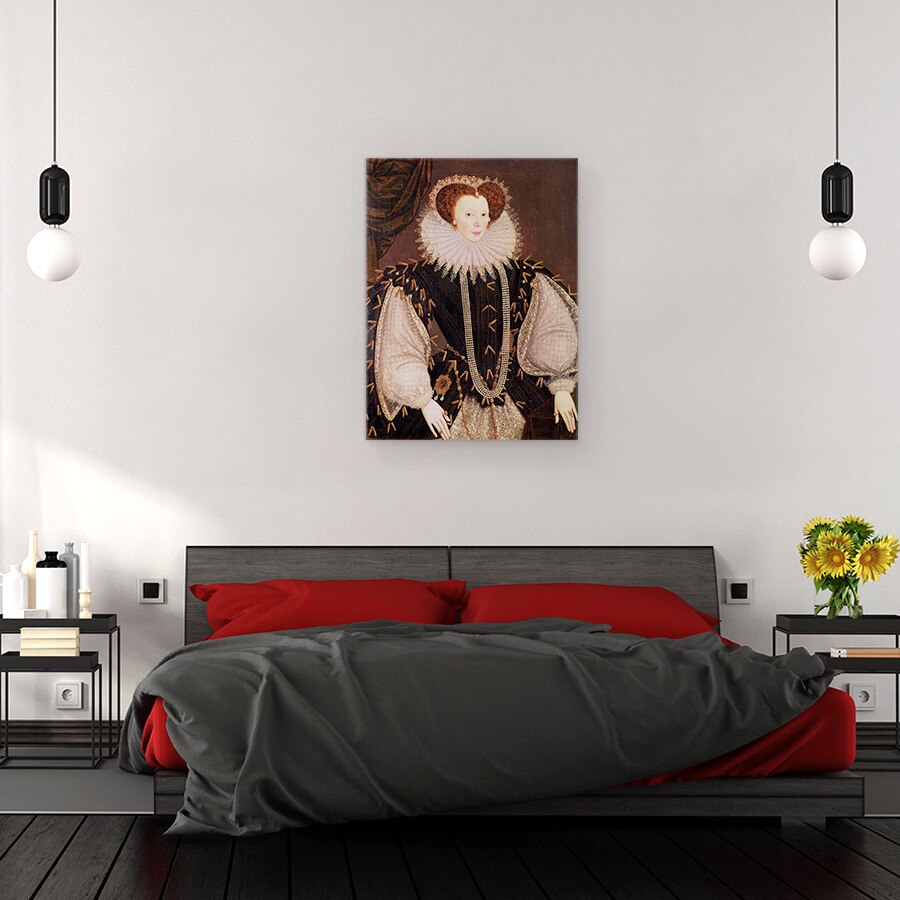 Картина на платно - George Gower - Portrait Of Elizabeth Sydenham, Lady ...