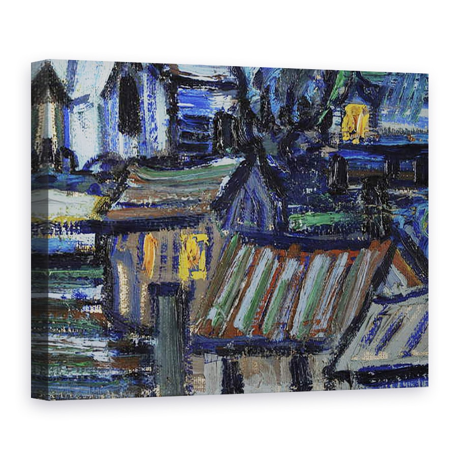 Tablou canvas - Vincent van Gogh - Noaptea instelata, 60 x 80 cm - eMAG.ro