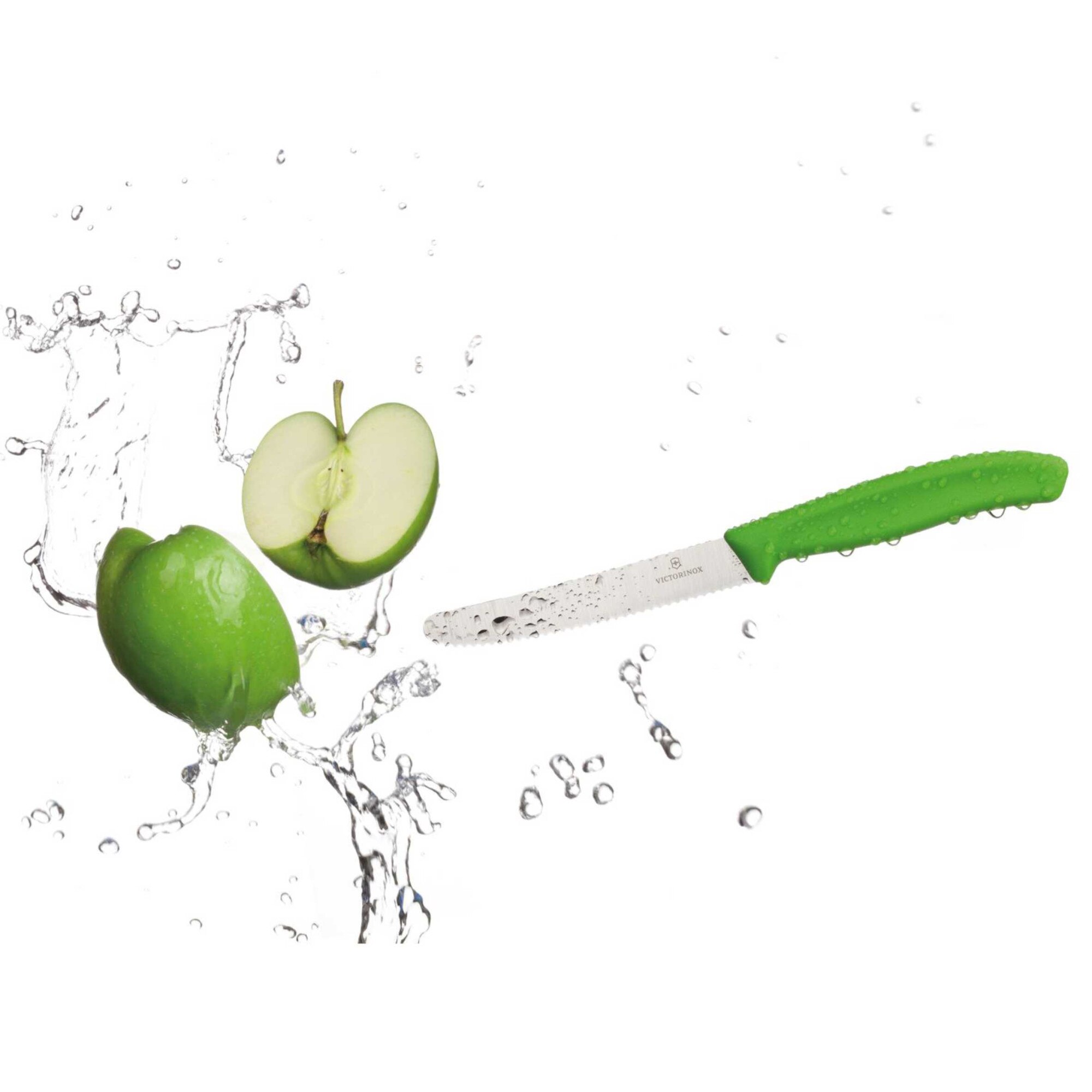 Set 6 cutite cu lama zimtata 11cm Victorinox Swiss Classic verde 6.7836 ...