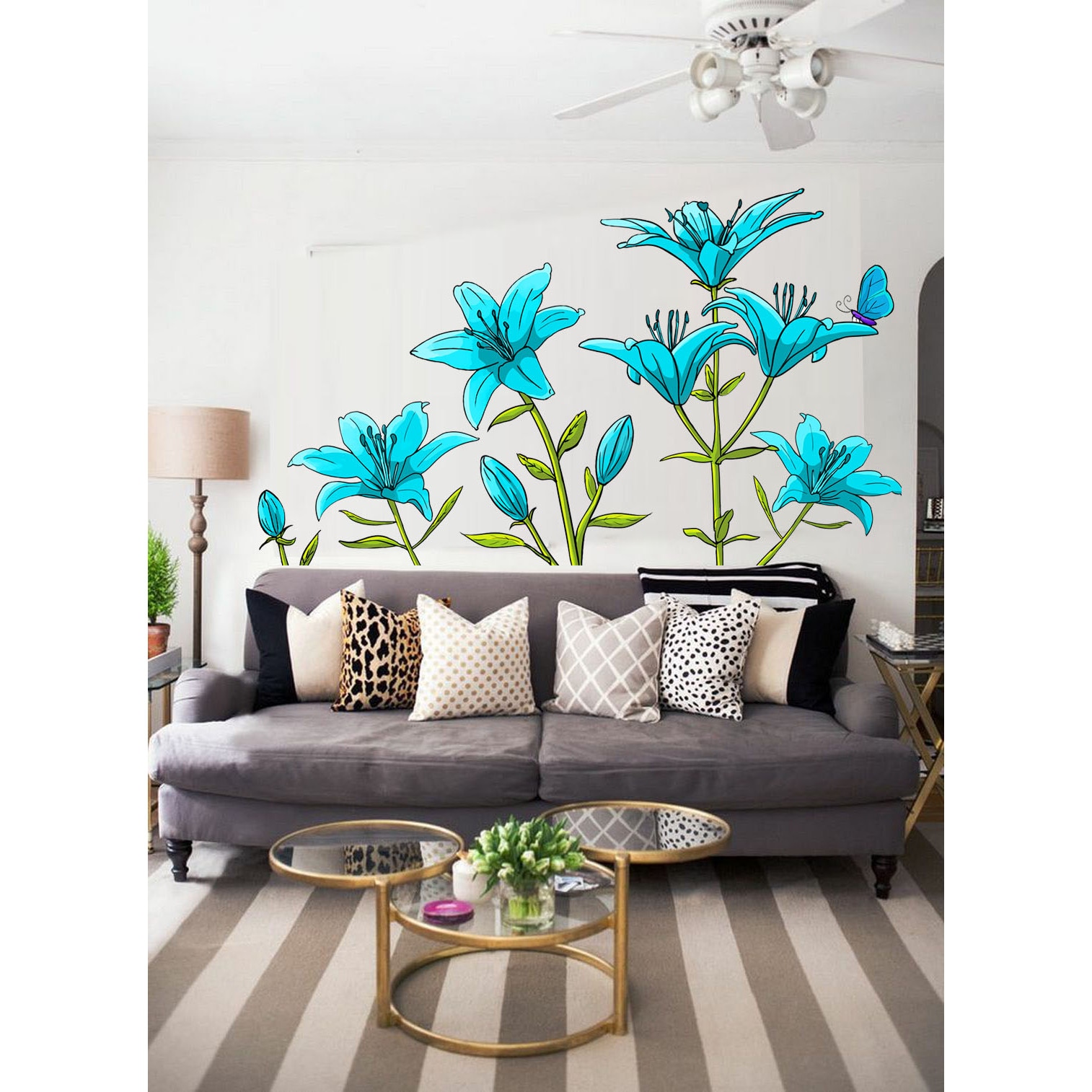 Sticker decorativ, Crin albastru, 150 cm, 397STK - eMAG.ro