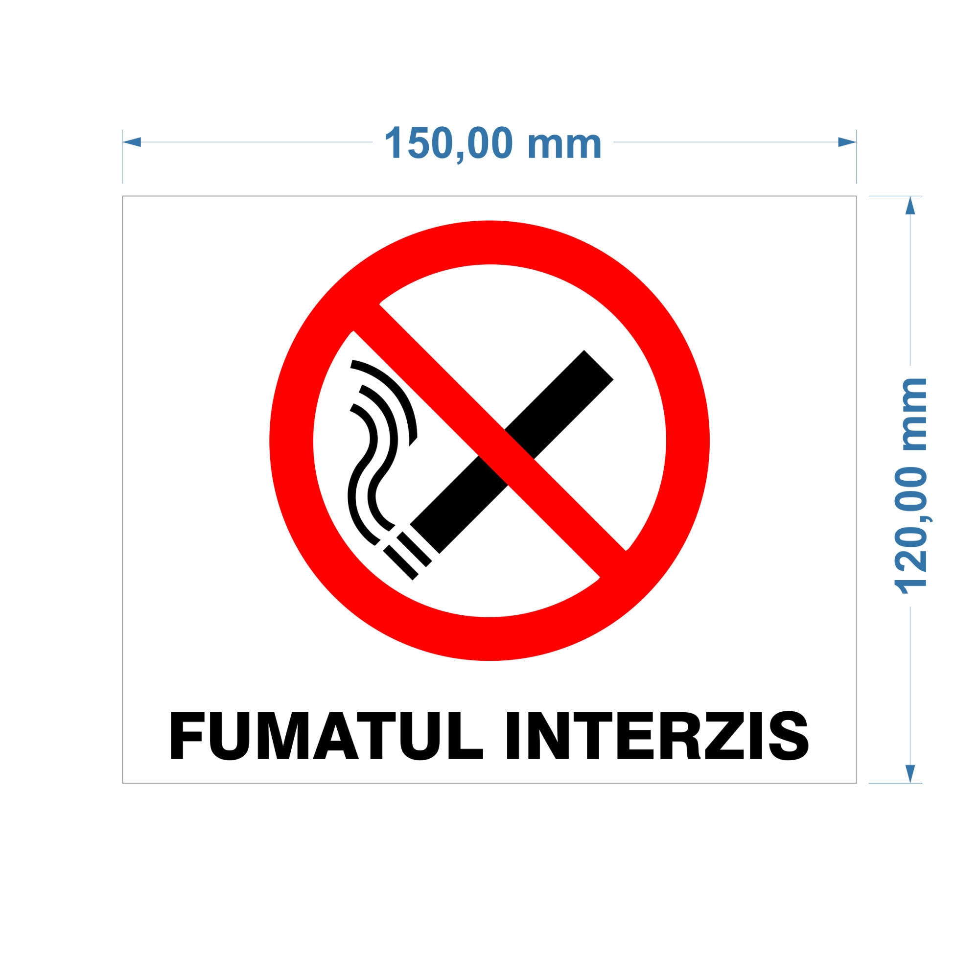 Set 5 buc indicatoare Fumatul interzis, 15x12 cm PVC rigid - eMAG.ro