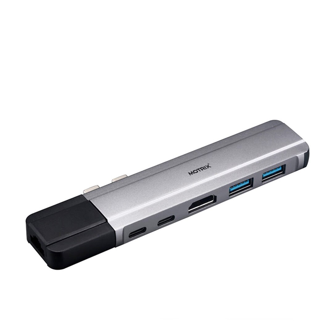 Hub adaptor Motrix® USB Type-C la 1xGigabit Ethernet RJ45, 1xHDMI ...