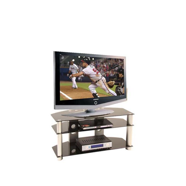 Comoda TV, sticla securizate, 110 x 55 x 54 cm, negru, Vivo - eMAG.ro