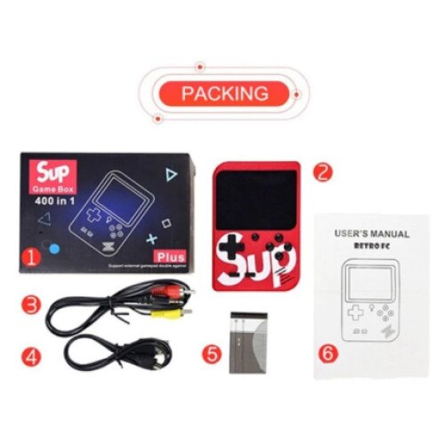 Mini consola SUP Game Box, 400 jocuri ale copilariei, ecran LCD, cablu ...