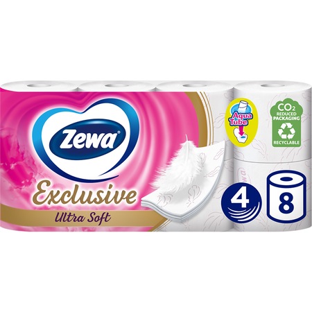 Zewa Exclusive Ultra Soft toalettpapír, 4 rétegű, 8 tekercs - eMAG.hu
