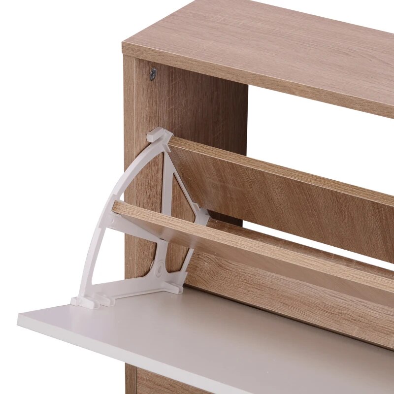 Set 3 piese mobilier cuier, HOMCOM, PAL, Maro/Alb - eMAG.ro