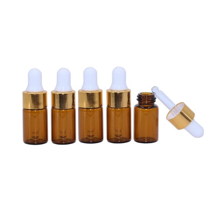Set 5 recipiente cosmetice din sticla, cu pipeta din sticla pentru ...