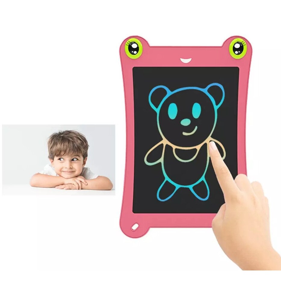 Tableta LCD pentru notite si desene cu stergere automata 8.5 Inch, roz ...
