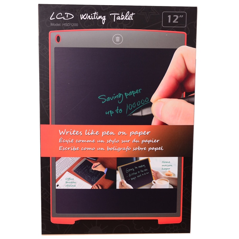 Tableta LCD pentru notite si desene cu stergere automata 12 Inch - eMAG.ro