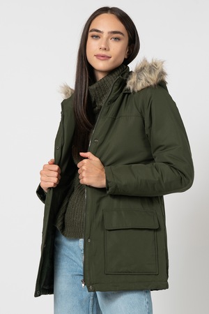 JdY, Geaca parka Star, Verde forest, S - eMAG.ro