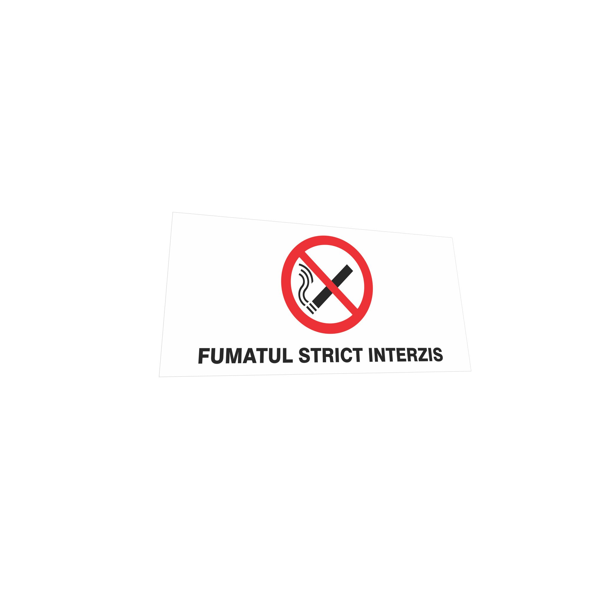 Set 5 buc indicatoare Fumatul strict interzis, 14x30 cm PVC rigid - eMAG.ro