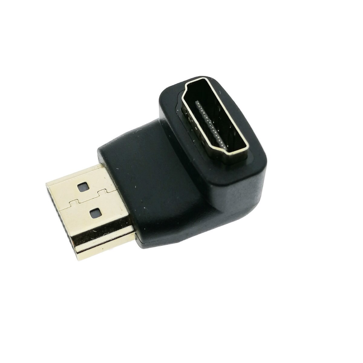 Adaptor HDMI tata la HDMI mama, la 90 grade, 3D, ASSMANN, versiune HDMI 2.0, ecranat, negru ...