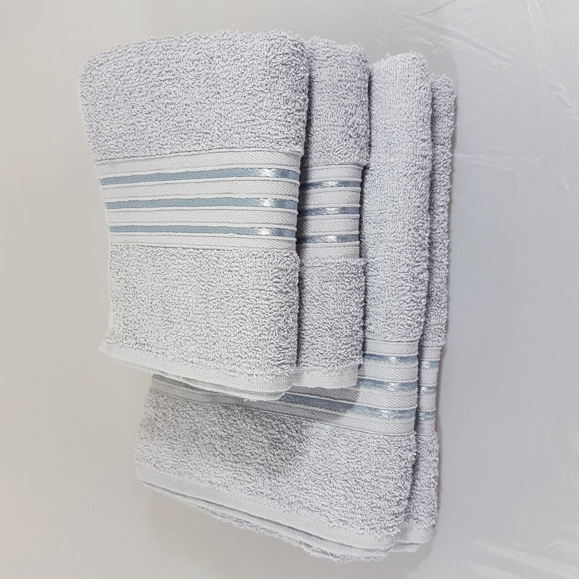 Set 4 Prosoape Athena, 100% Bumbac, Home, Hotel, Horeca, Gri - eMAG.ro