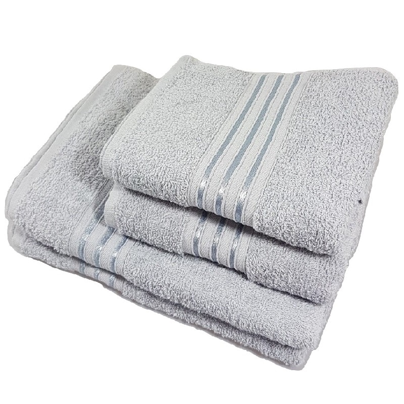 Set 4 Prosoape Athena, 100% Bumbac, Home, Hotel, Horeca, Gri - eMAG.ro