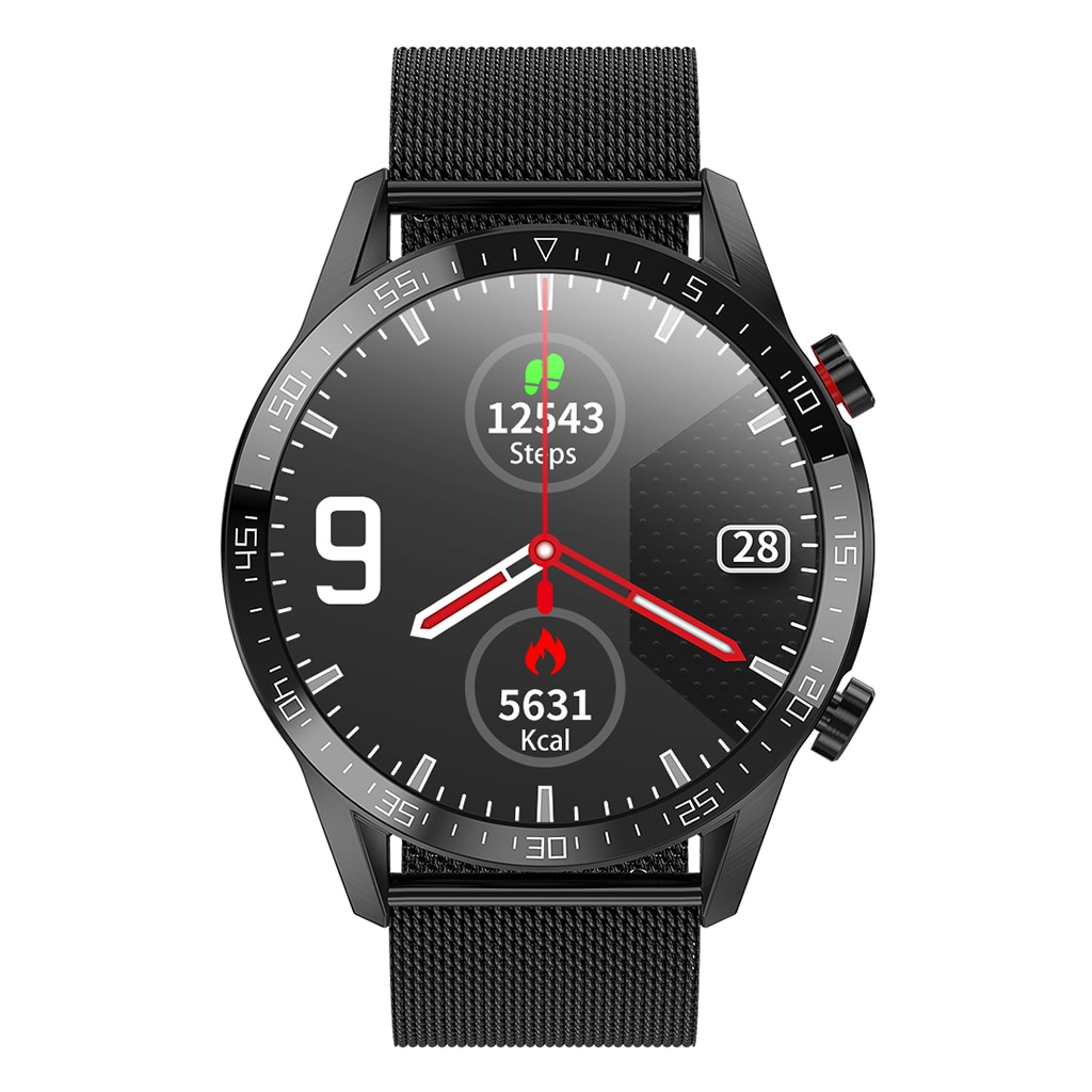 Ceas smartwatch L13 negru, Raspunzand la apeluri, ECG, Notificari ...