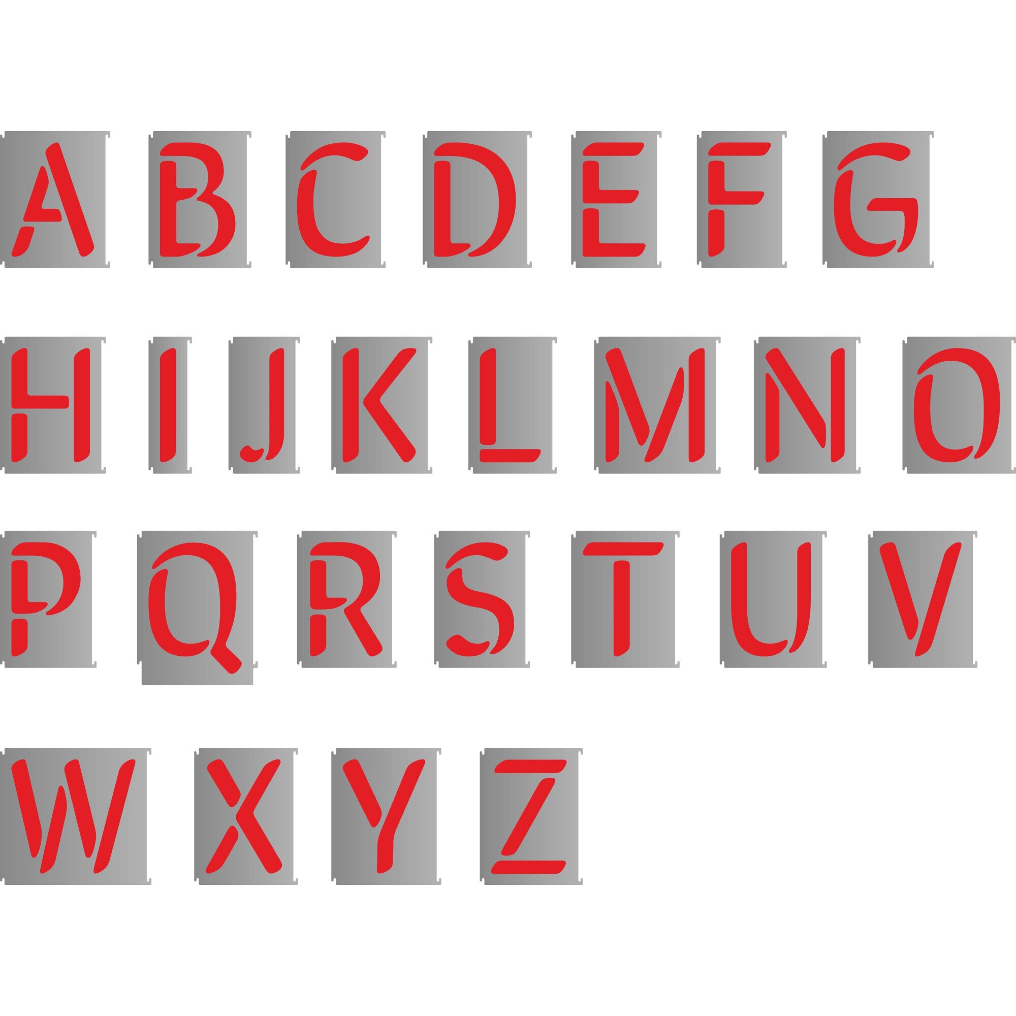 Set sabloane litere, model L23 200mm, 26 bucati - eMAG.ro