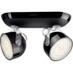 Spot Philips Dyna, GU10, 2x3W Led, Negru - eMAG.ro