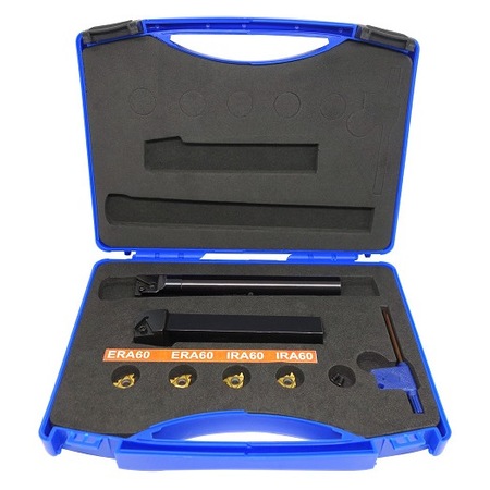 Set 2 cutite de strung 14 mm pentru filetare cu placute amovibile - eMAG.ro