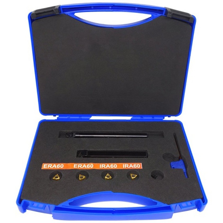 Set 2 cutite de strung 10 mm pentru filetare cu placute amovibile - eMAG.ro