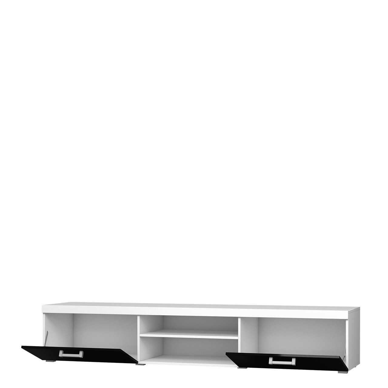 Comoda TV Mamba MA8 180, alb / alb lucios, 200x39x45 cm - eMAG.ro