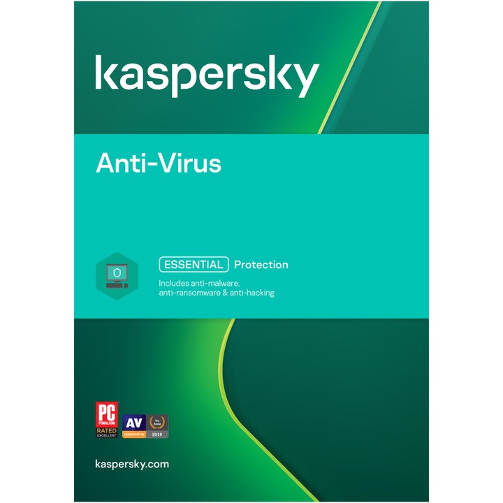 Лиценз Kaspersky Antivirus 2021 - 1 година, 3 устройства - eMAG.bg