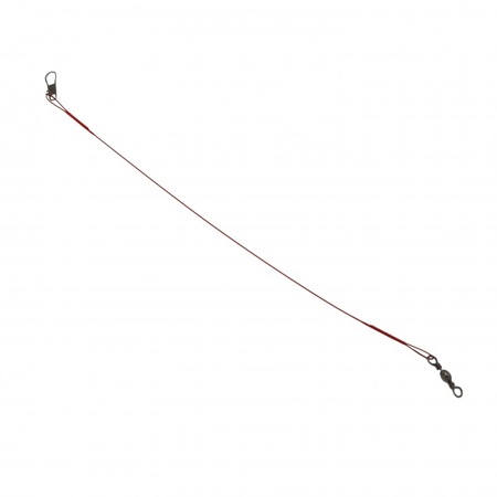 Struna din otel pentru pescuit, 23 cm, culoare rosu, set de 5 bucati ...