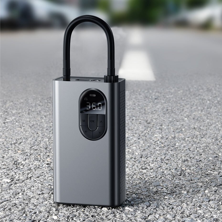 Pompa de umflat compresor auto Baseus mini, gri, POMPA3 - eMAG.ro