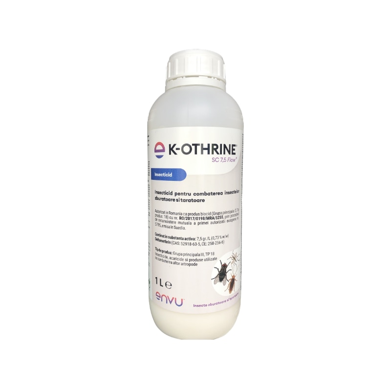 Insecticid profesional K-OTHRINE SC 7.5 FLOW anti gandaci, purici, muste, tantari 1 L - eMAG.ro