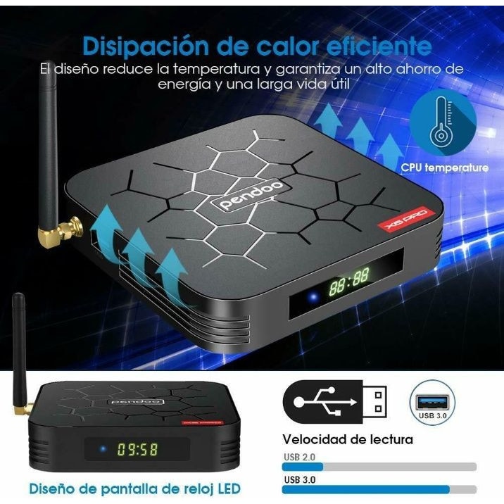 Mediaplayer Pendoo X6 pro, Android 9, 32GB, Bluetooth 5.0, Negru - eMAG.ro