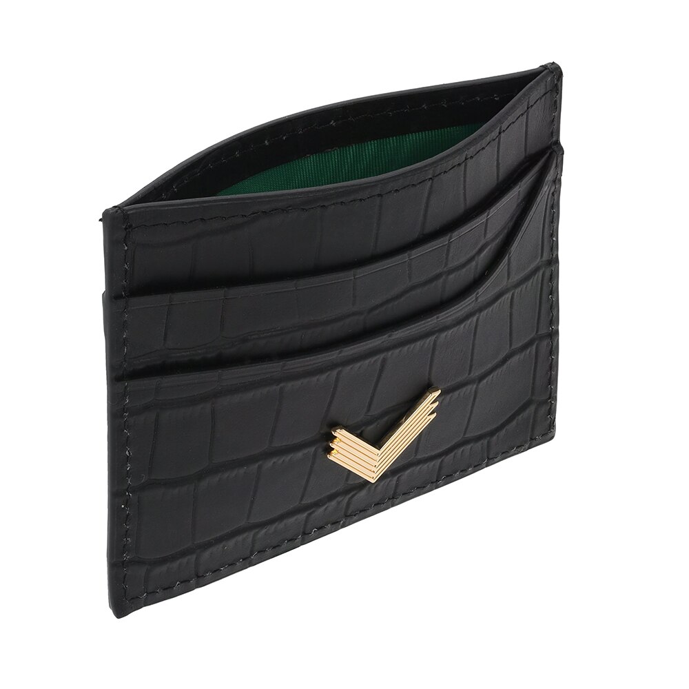 Port Card Velante Officiale Piele Naturala Embosata Croco Negru - eMAG.ro