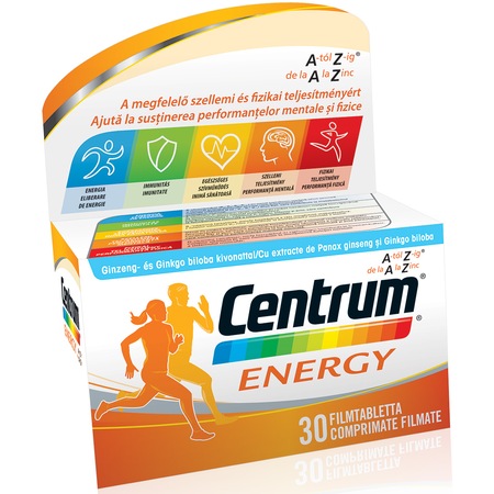 Витамини Centrum Energy от А до Цинк, GSK, 30 таблетки - eMAG.bg