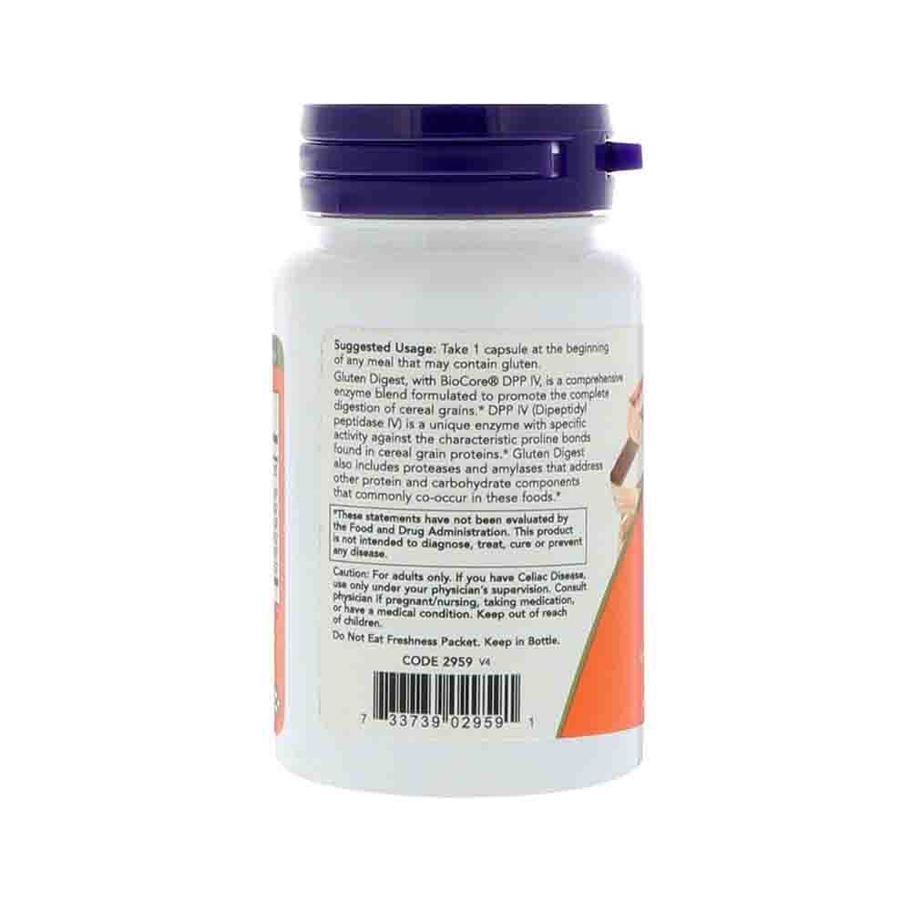 Capsule pentru Digestia Glutenului, Gluten Digest, Now Foods, 60 ...