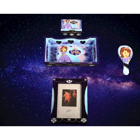 Set pictat manual de lemn Printesa Sofia - eMAG.ro