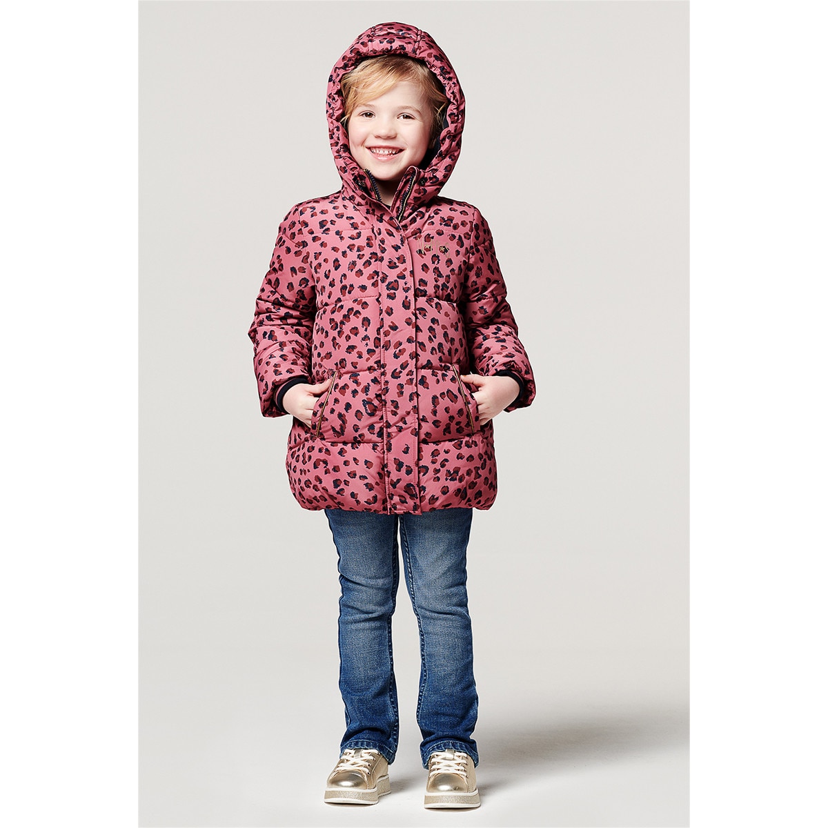 Geaca fetite, Noppies, animal print, Villiers, roz - eMAG.ro