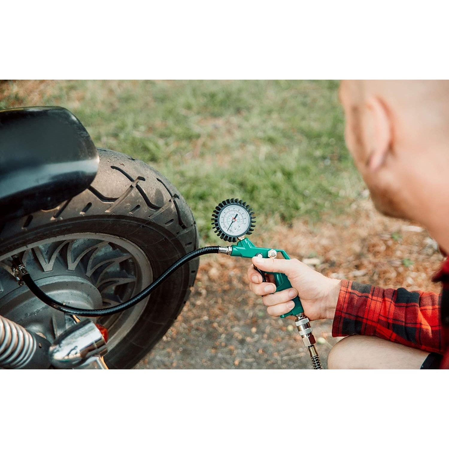 Compresor de aer portabil VONROC, CR501AC, 1100W, 8 bar, debit 180 l ...