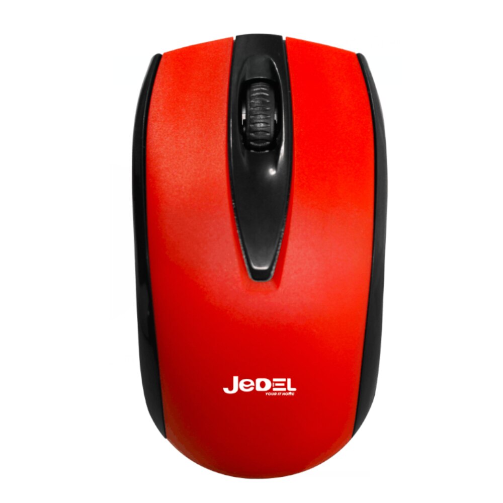 Mouse optic wireless Jedel W450 USB, negru/rosu - eMAG.ro